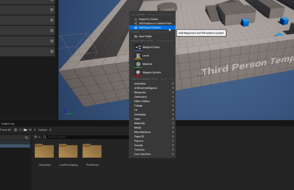 【UE5】Quixel Bridgeを使って高品質なアセットを手軽に使おう！ | SHERPA TIMES
