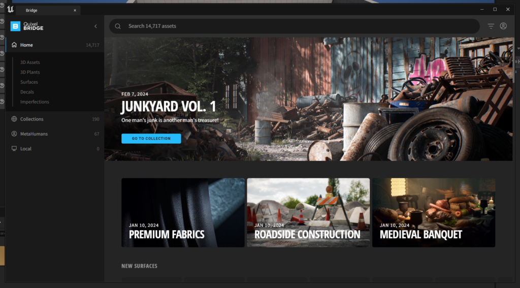 【UE5】Quixel Bridgeを使って高品質なアセットを手軽に使おう！ | SHERPA TIMES